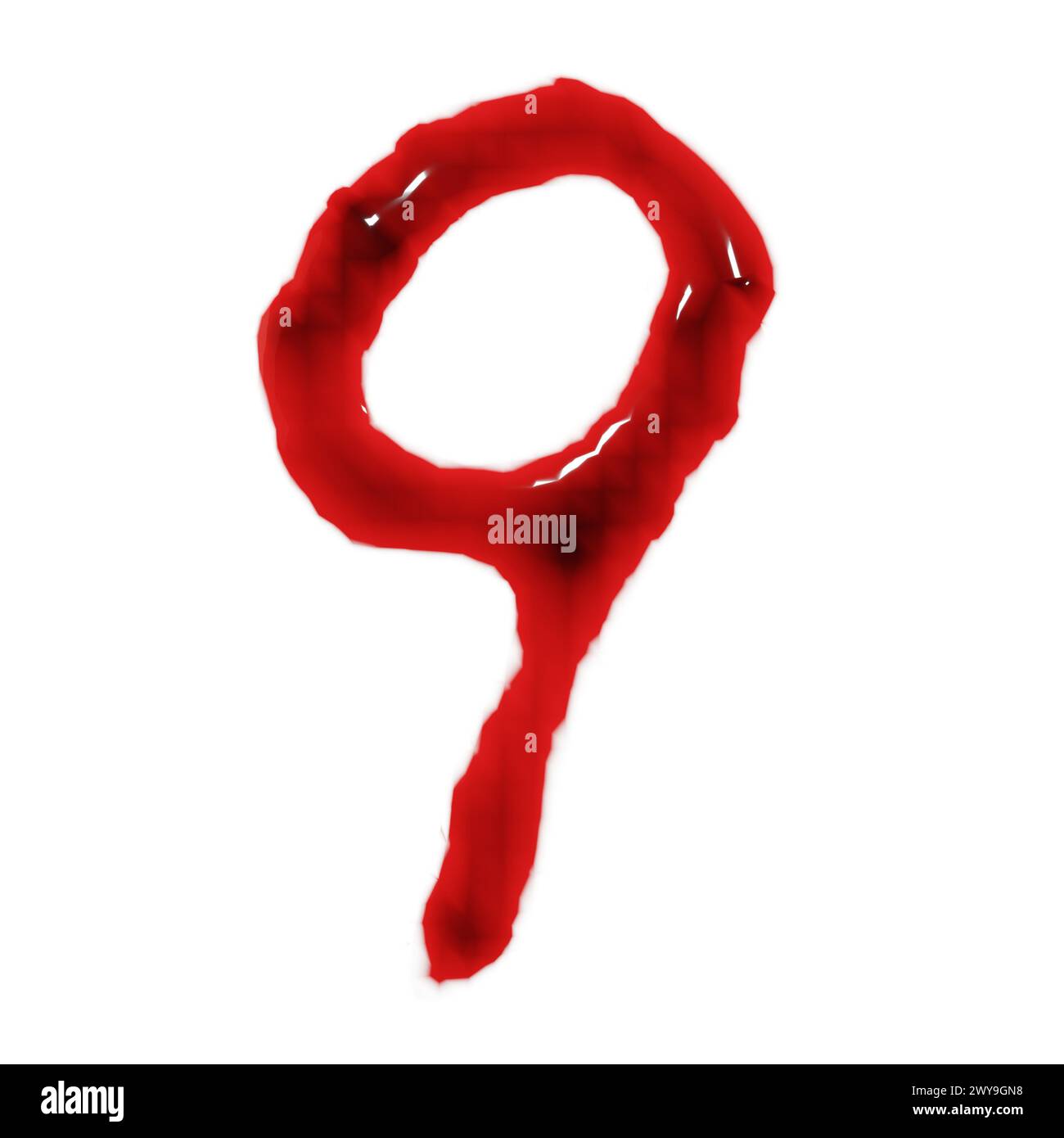 isolated on white 3d render of blood red wine liquid numbers Stock ...