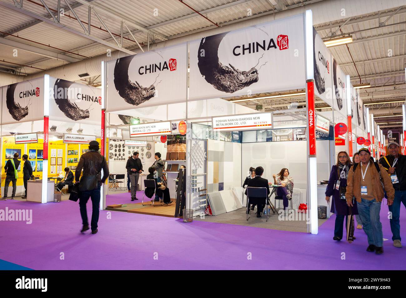 Paris, France, Man Visiting, inside, Construction Industry Building ...