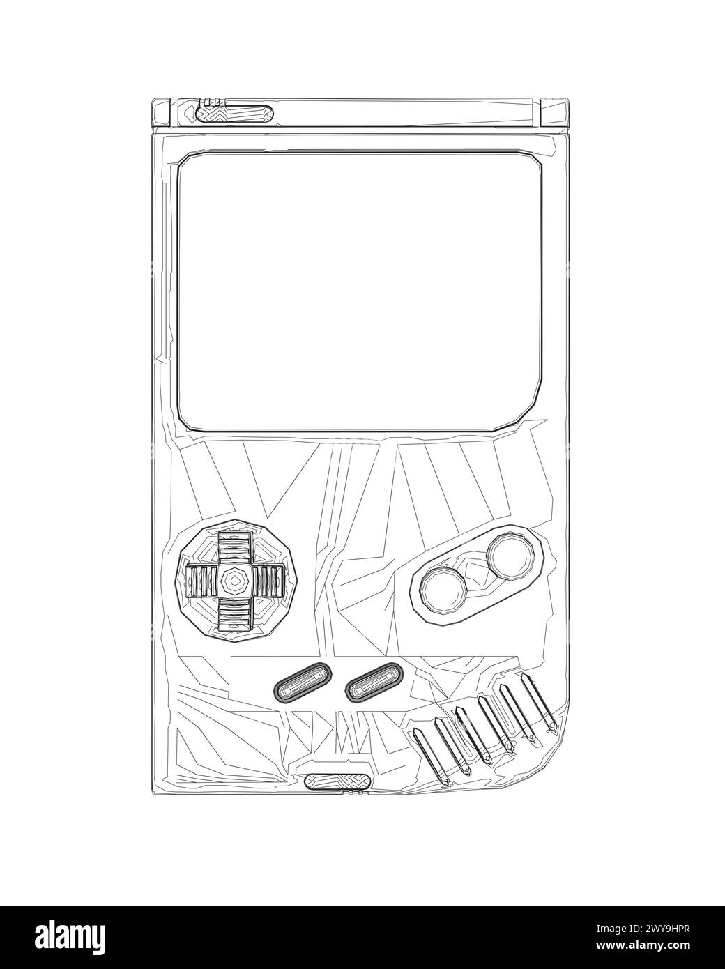 Handheld game console isolated on white Stock Vector Images - Alamy