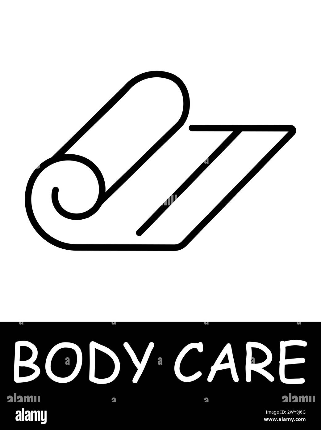 Towel icon. Essence of body care, health, and beauty, girl, woman, skin ...