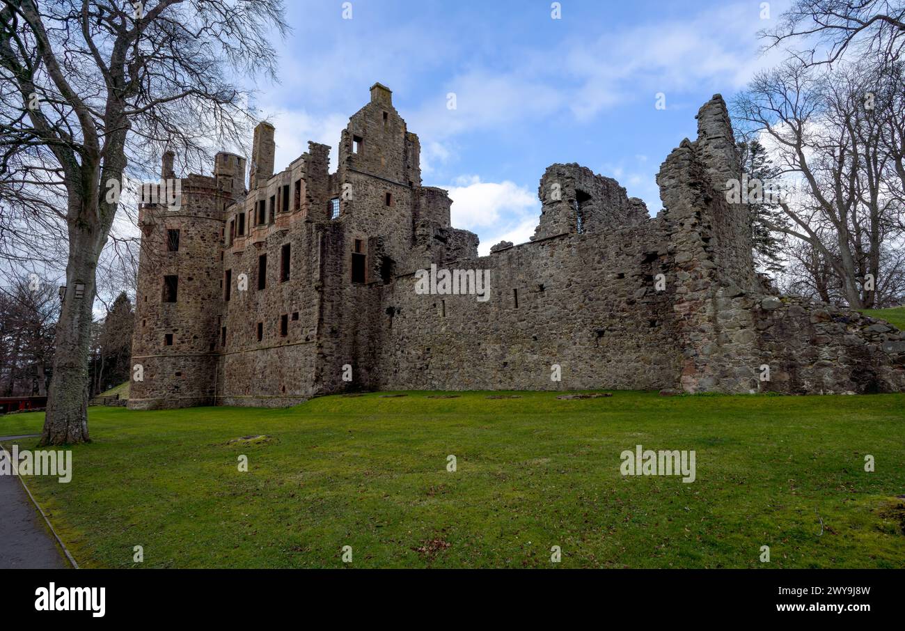 Huntly Castle north of Huntly in Aberdeenshire, Scotland Stock Photo ...