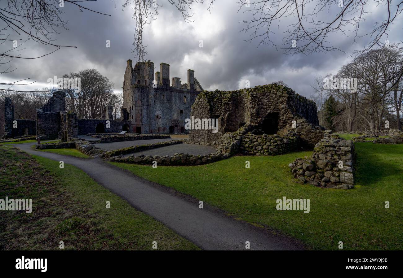Huntly Castle north of Huntly in Aberdeenshire, Scotland Stock Photo ...