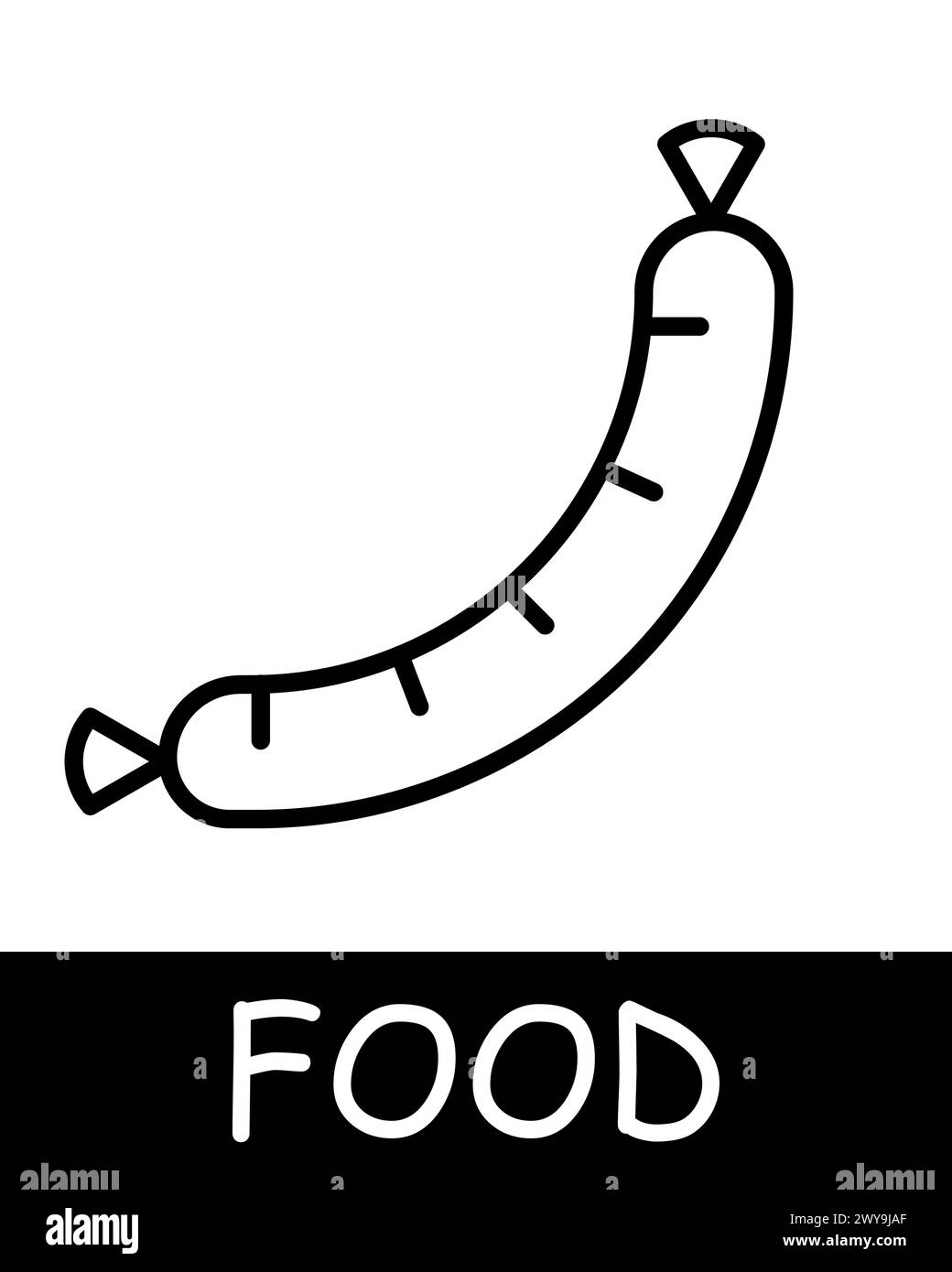 Frankfurter icon. Folk delicacy, sausage, gourmet craftsmanship ...