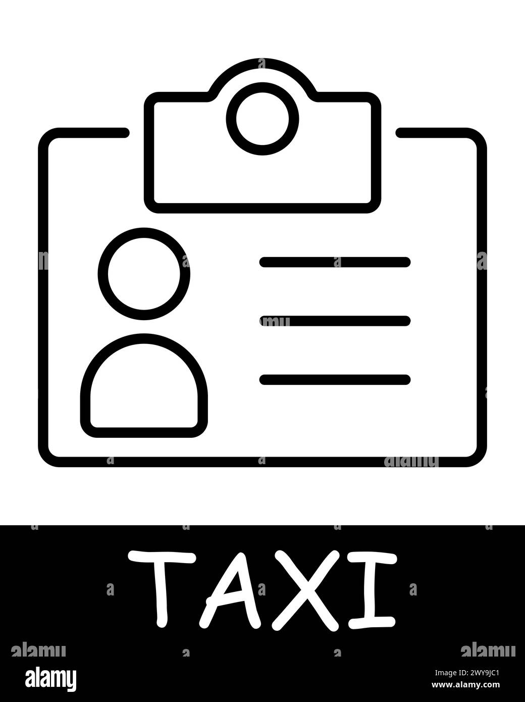 Id Card Icon Person Text Data Passport Silhouette Simplicity Convenience And Efficiency