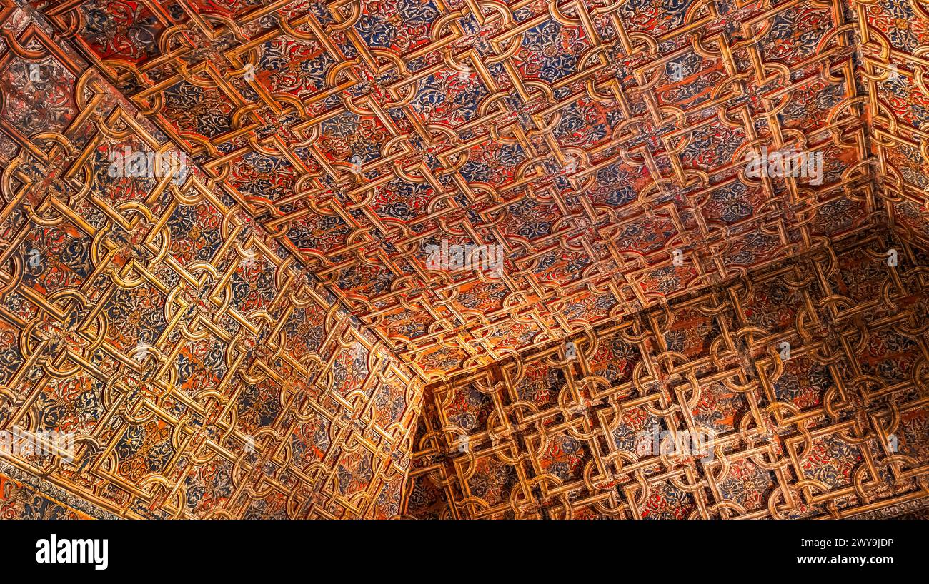 Mudejar Ceiling, Chapter House, Monastery of Saint Clare, 14th Century ...