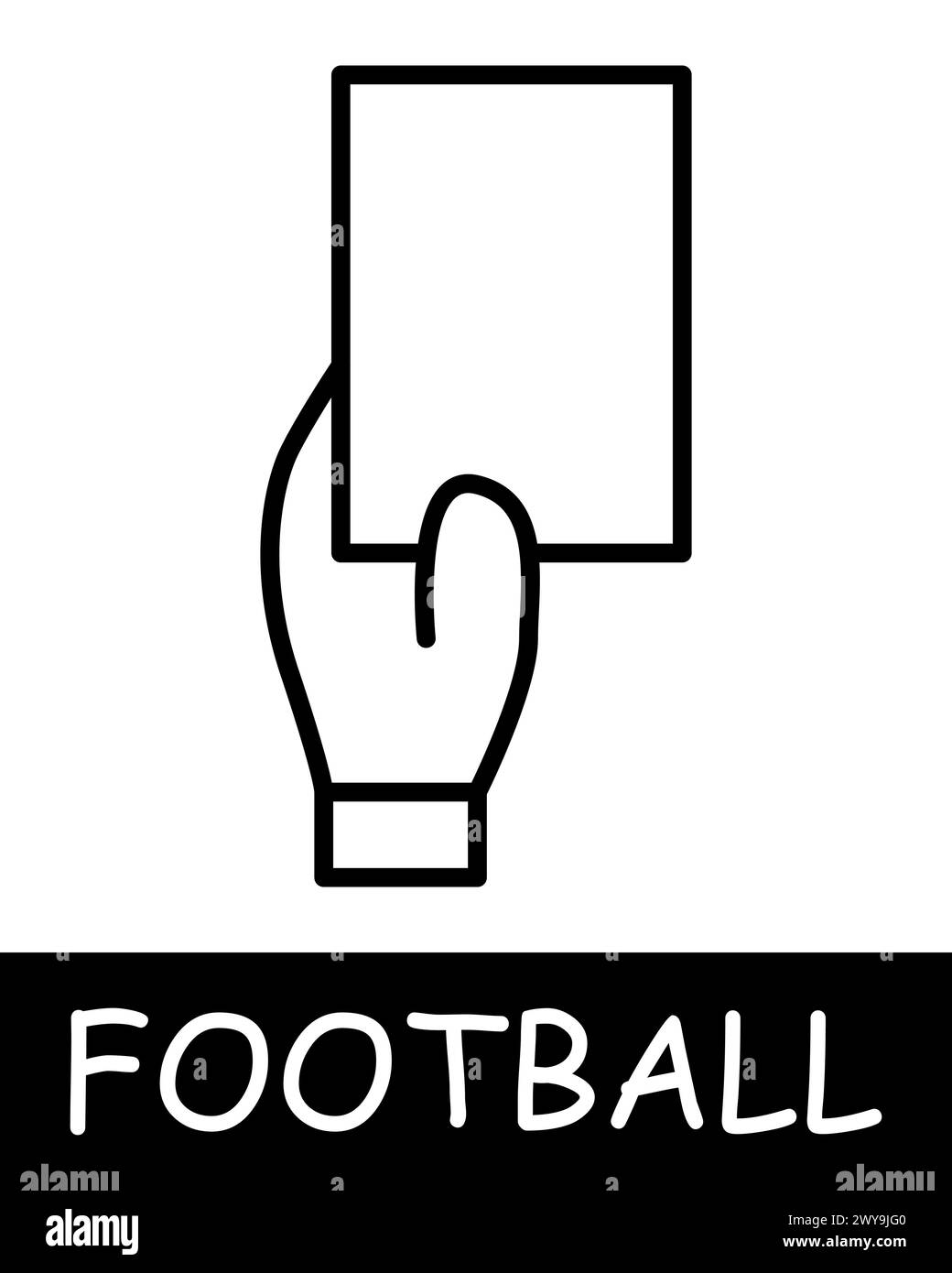 Football, card, violation icon. Judge, punishment, outdoor activity ...