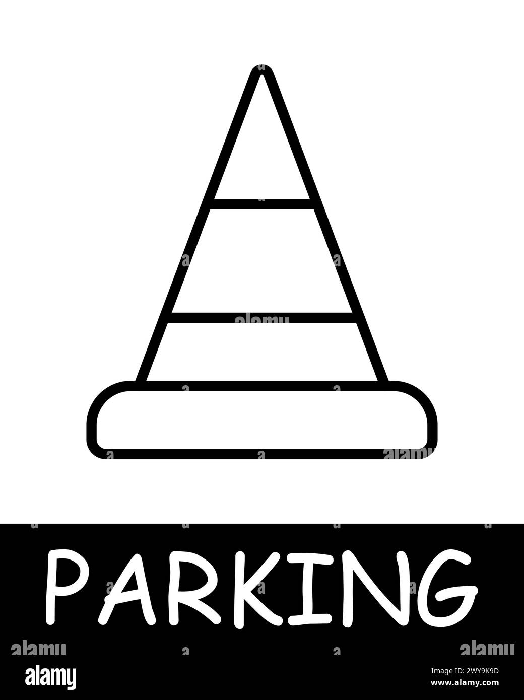 Parking, cone icon. Vehicle management, convenient transport solutions ...