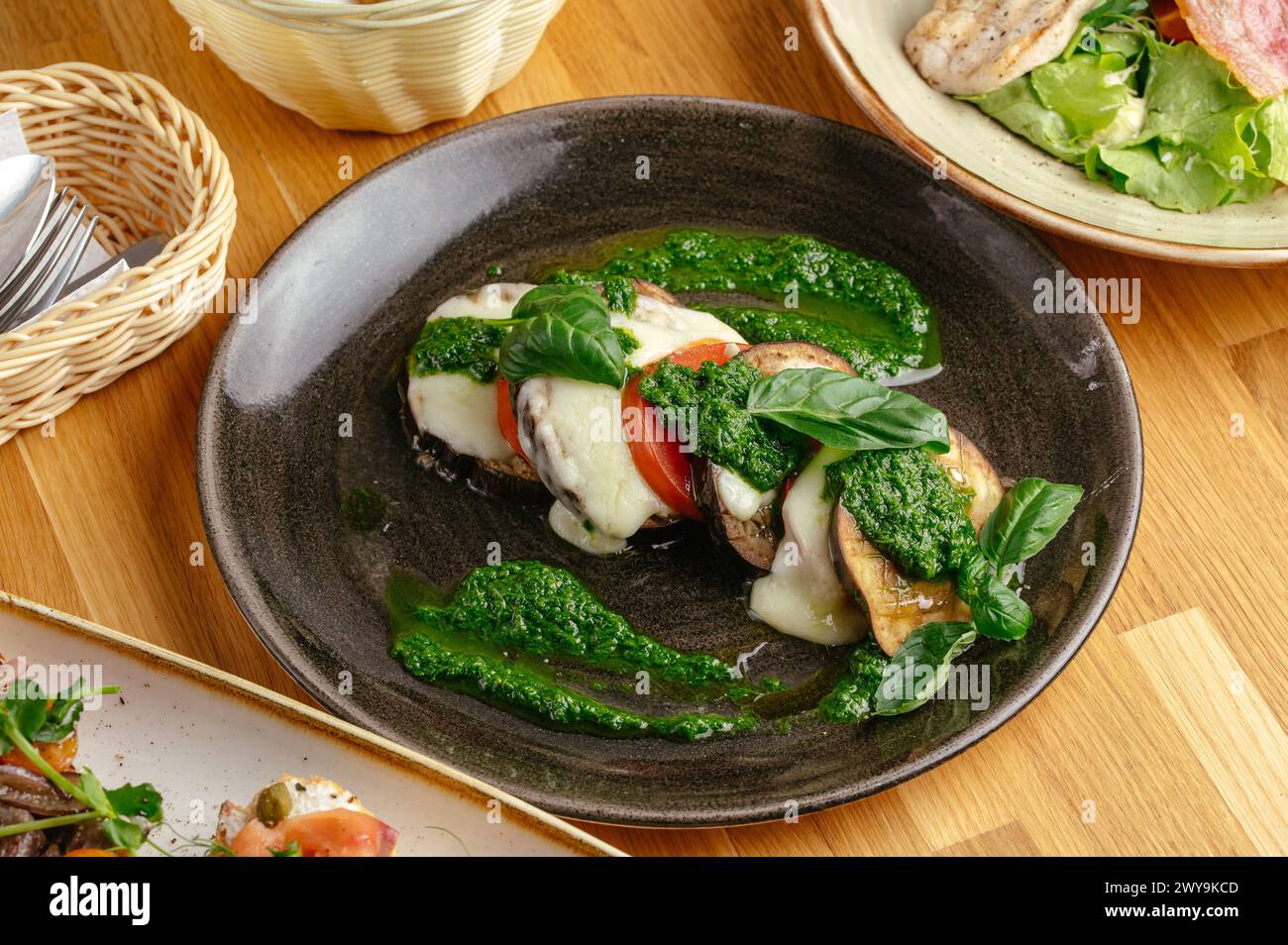 set of Italian food on the table. a variety of Italian food Stock Photo ...