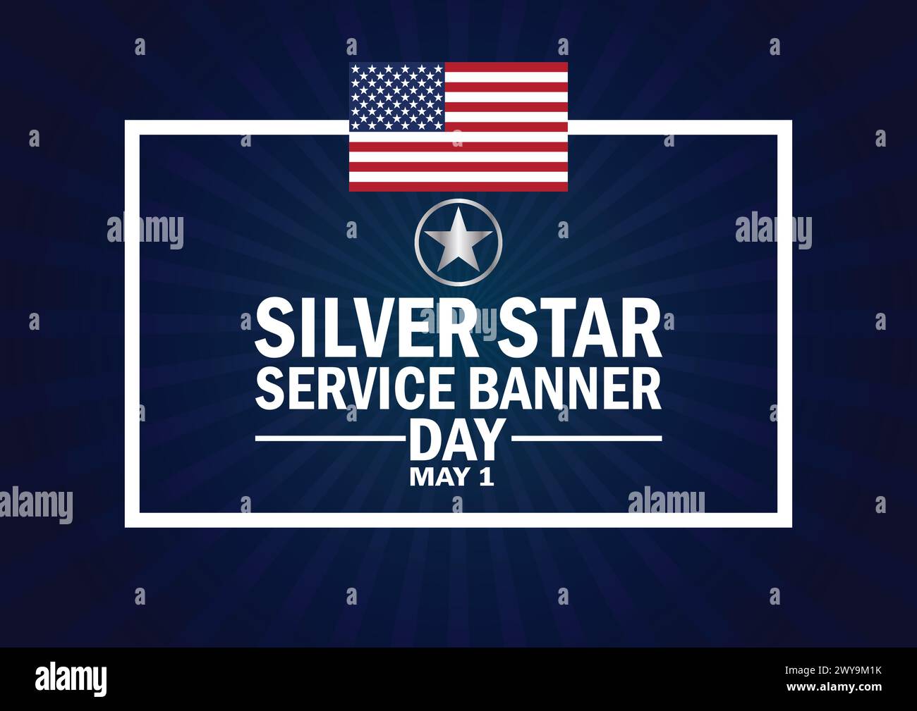 Silver Star Service Banner Day. May 1. Holiday concept. Template for ...
