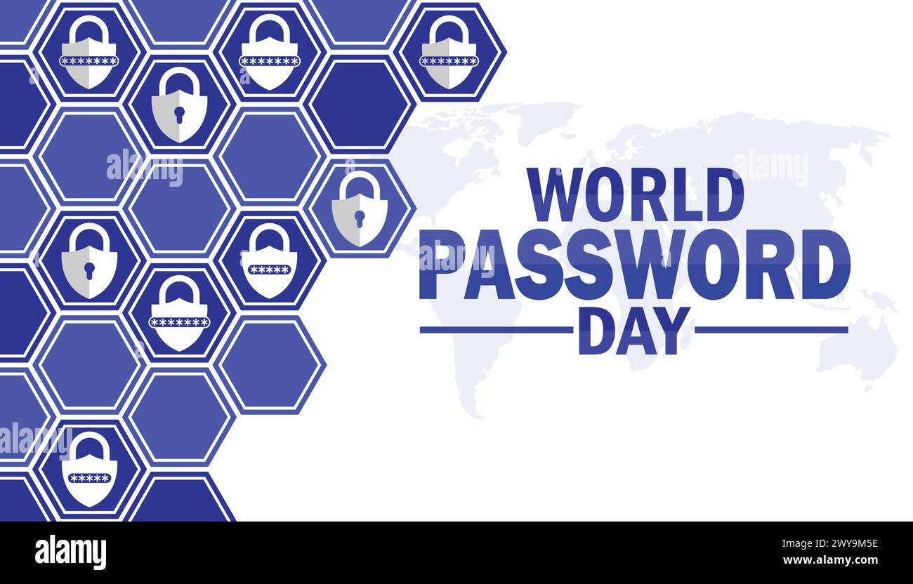 World Password Day wallpaper with shapes and typography. World Password ...