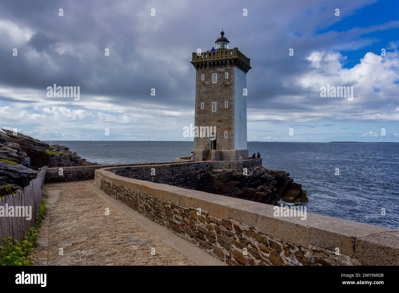 Lighthouse, Kermorvan, Le Conquet, Finistere, Brittany, France, Europe ...
