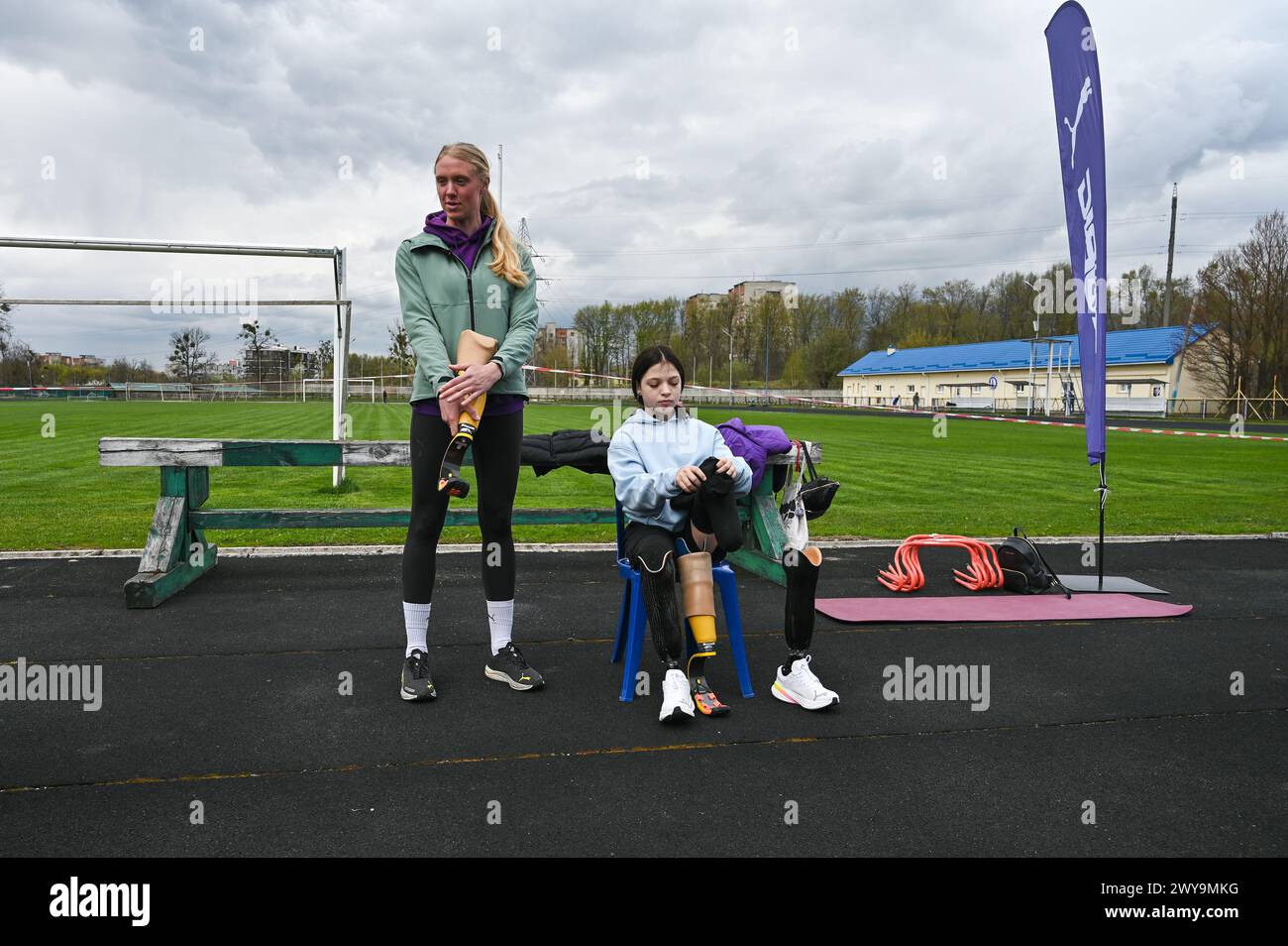 LVIV, UKRAINE - APRIL 04, 2024 - A 12-year-old Ukrainian Yana ...