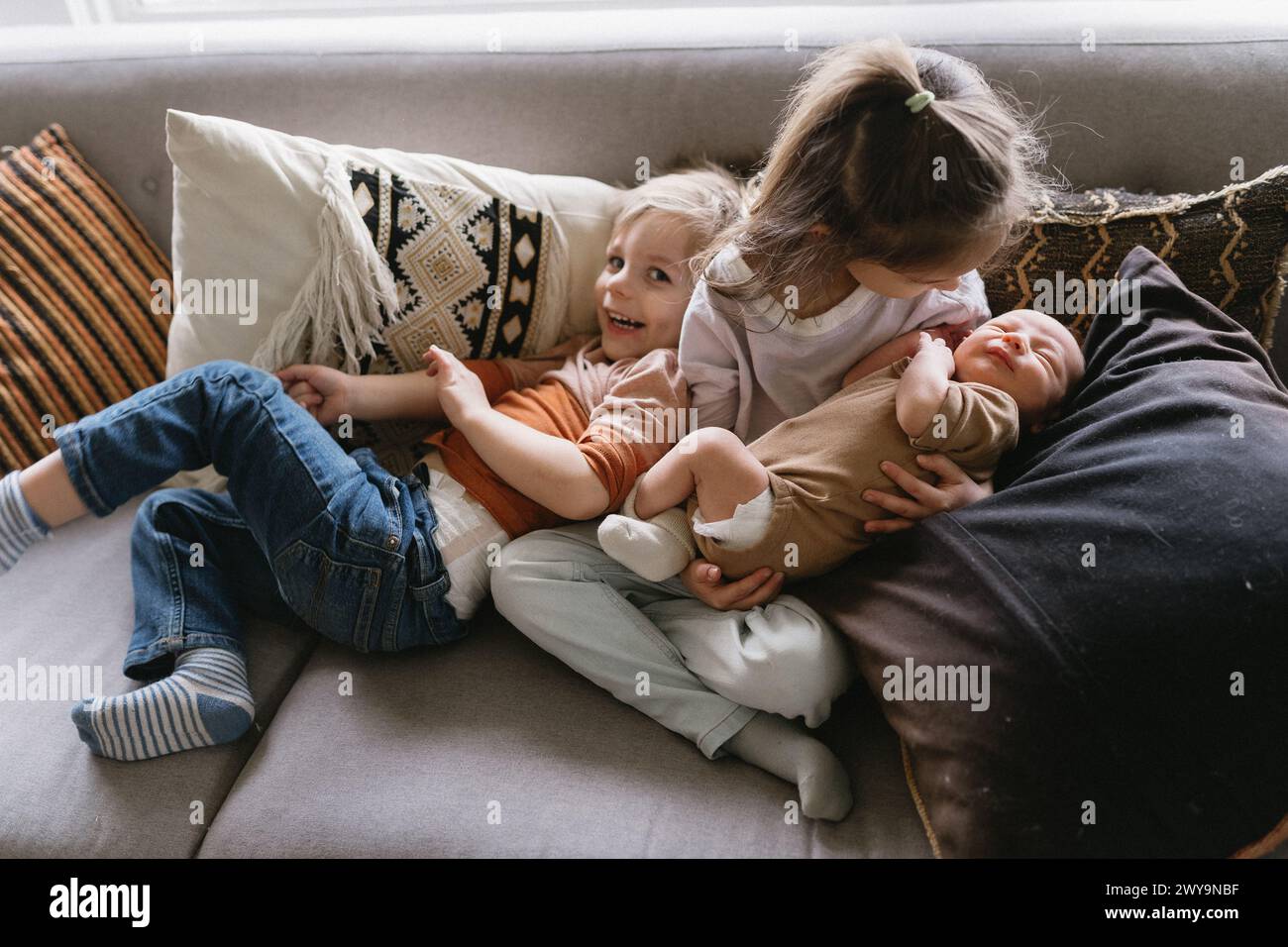 Newborn tickling hi-res stock photography and images - Alamy