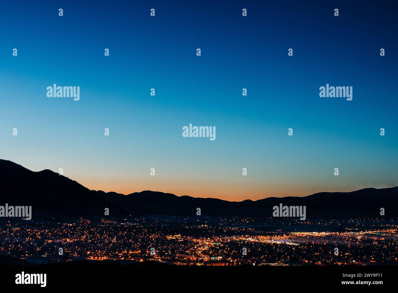 Glorious sunrise over Butte, Montana city lights Stock Photo - Alamy
