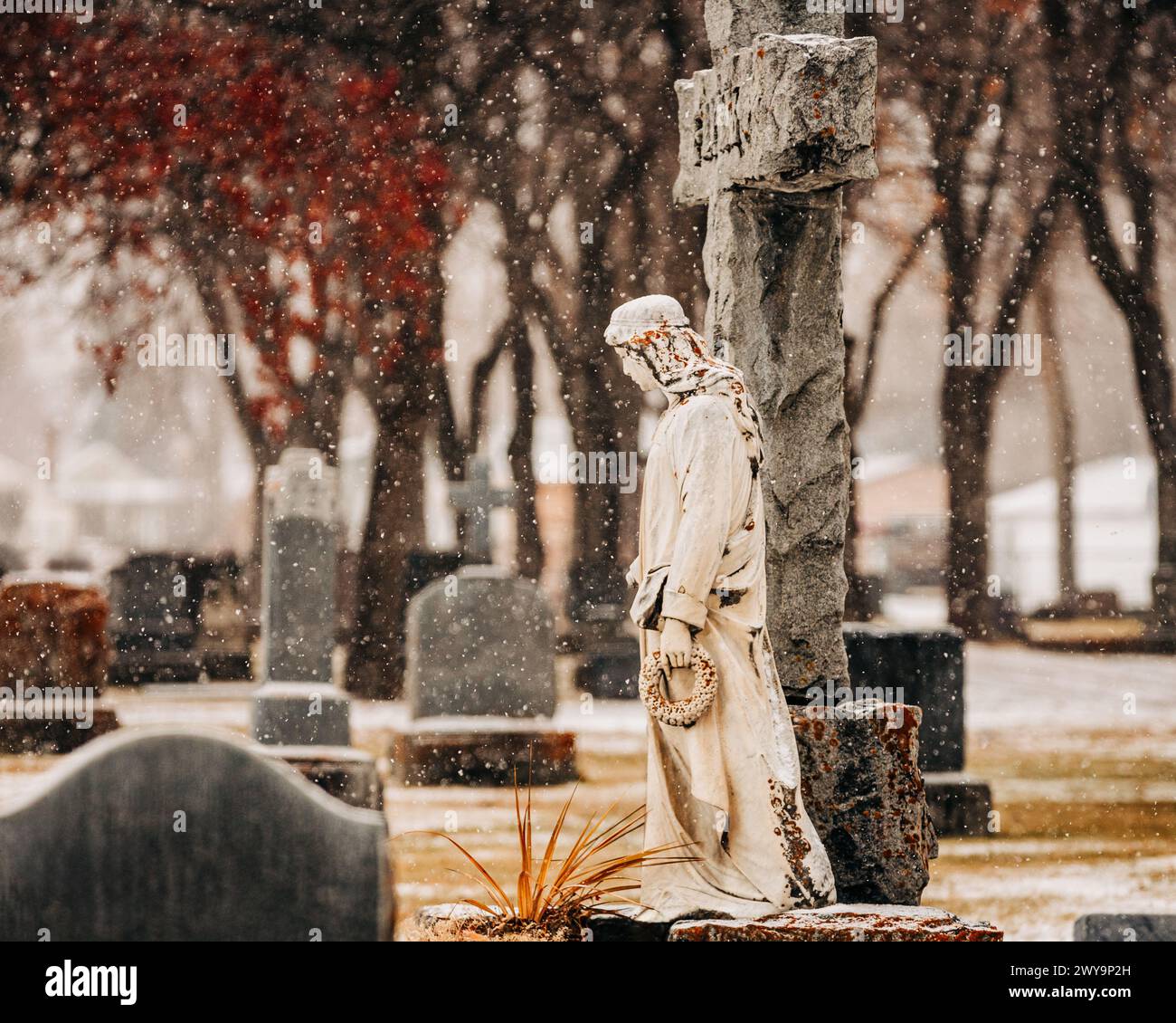 Cemetery scene hi-res stock photography and images - Alamy