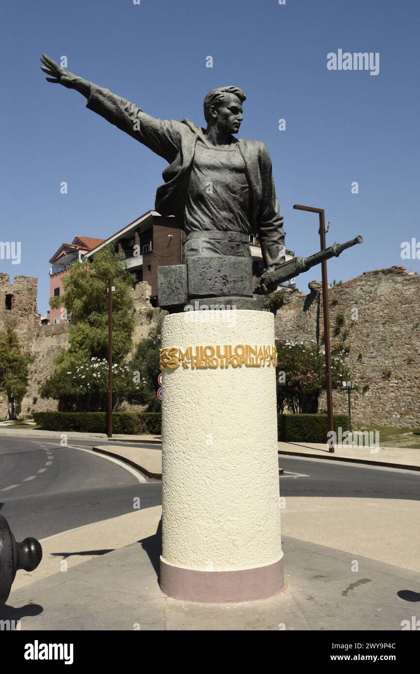The monument of Mujo Ulqinaku, Durres, Albania, Europe Copyright ...