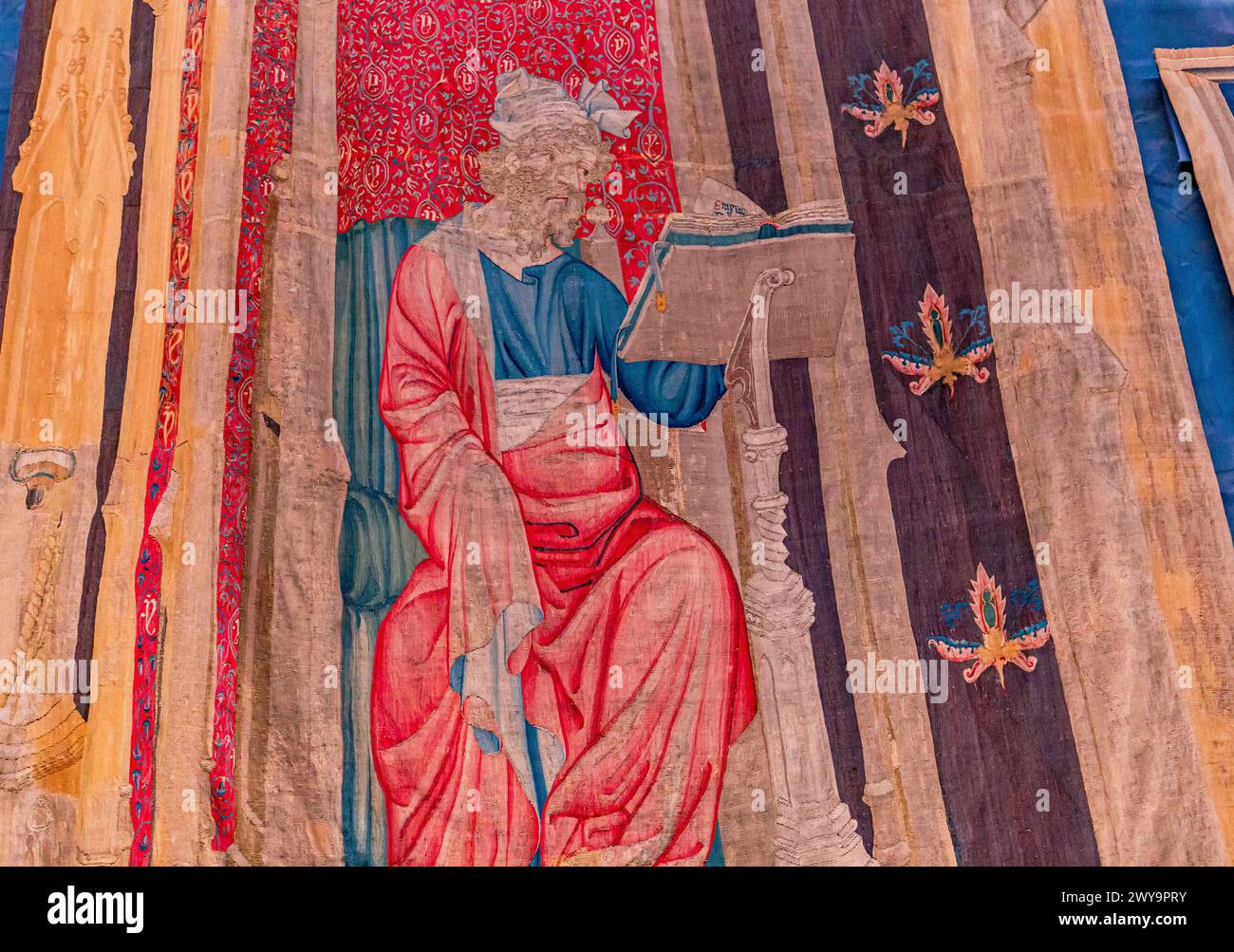 ANGERS, FRANCE, MARCH 23, 2024 : Apocalypse medieval tapestry, by Jean ...