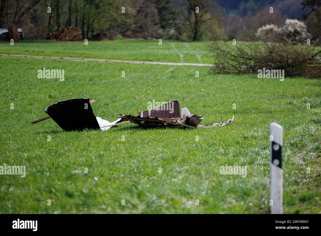 Berching, Germany. 05th Apr, 2024. A roof of an agricultural vehicle ...