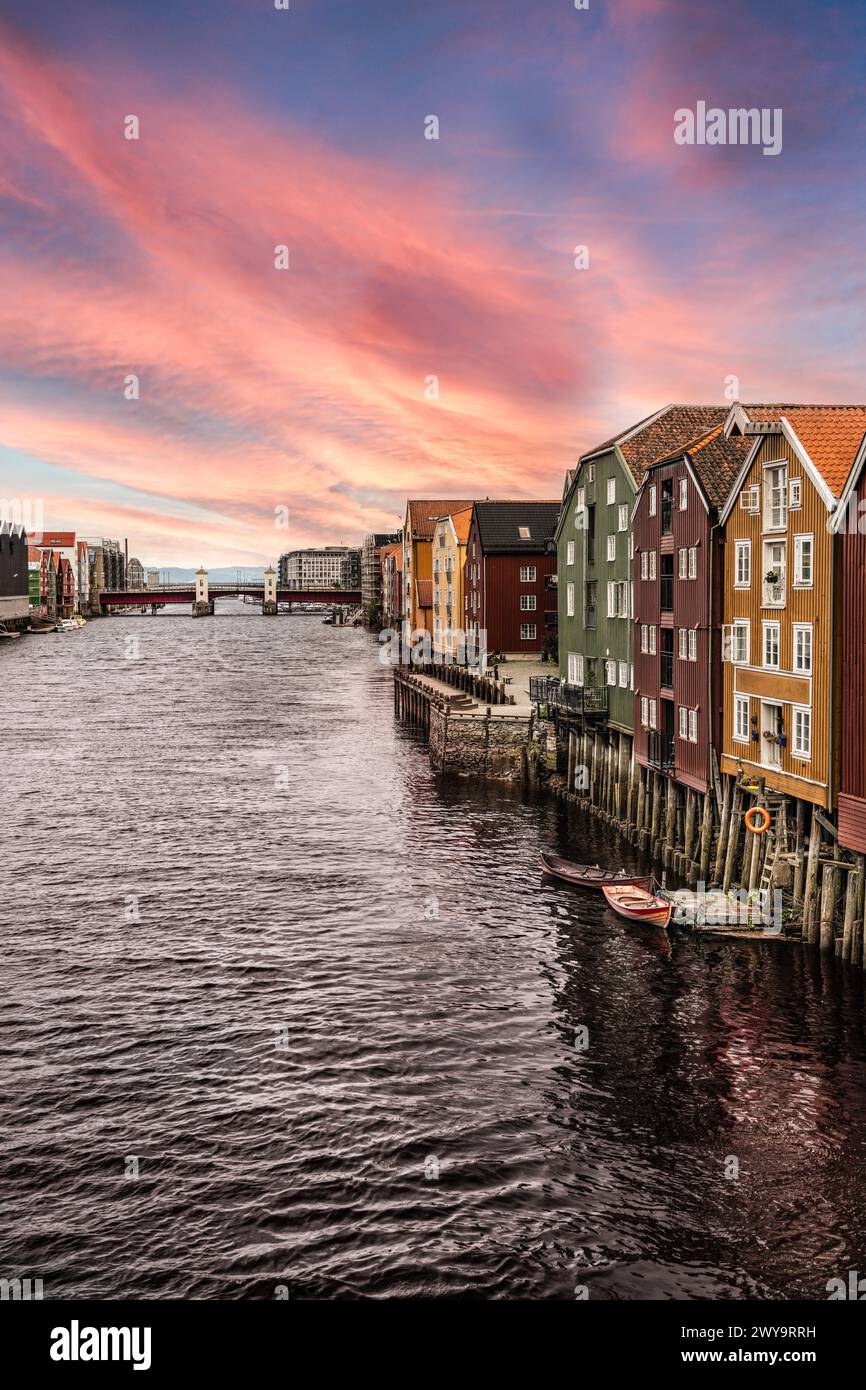 Serene twilight sky with hues of pink and orange above the historic ...