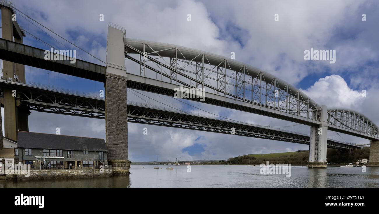 Brunel's Royal Albert Bridge, Saltash, Cornwall, England, UK Stock ...