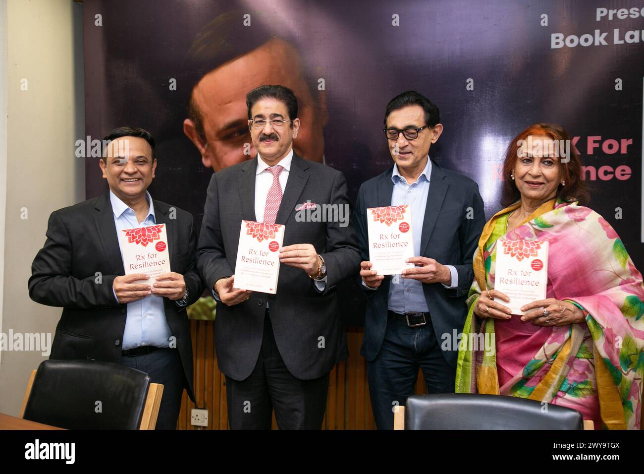 NEW DELHI, INDIA - MARCH 16: Sandeep Marwah (3R), film producer ...