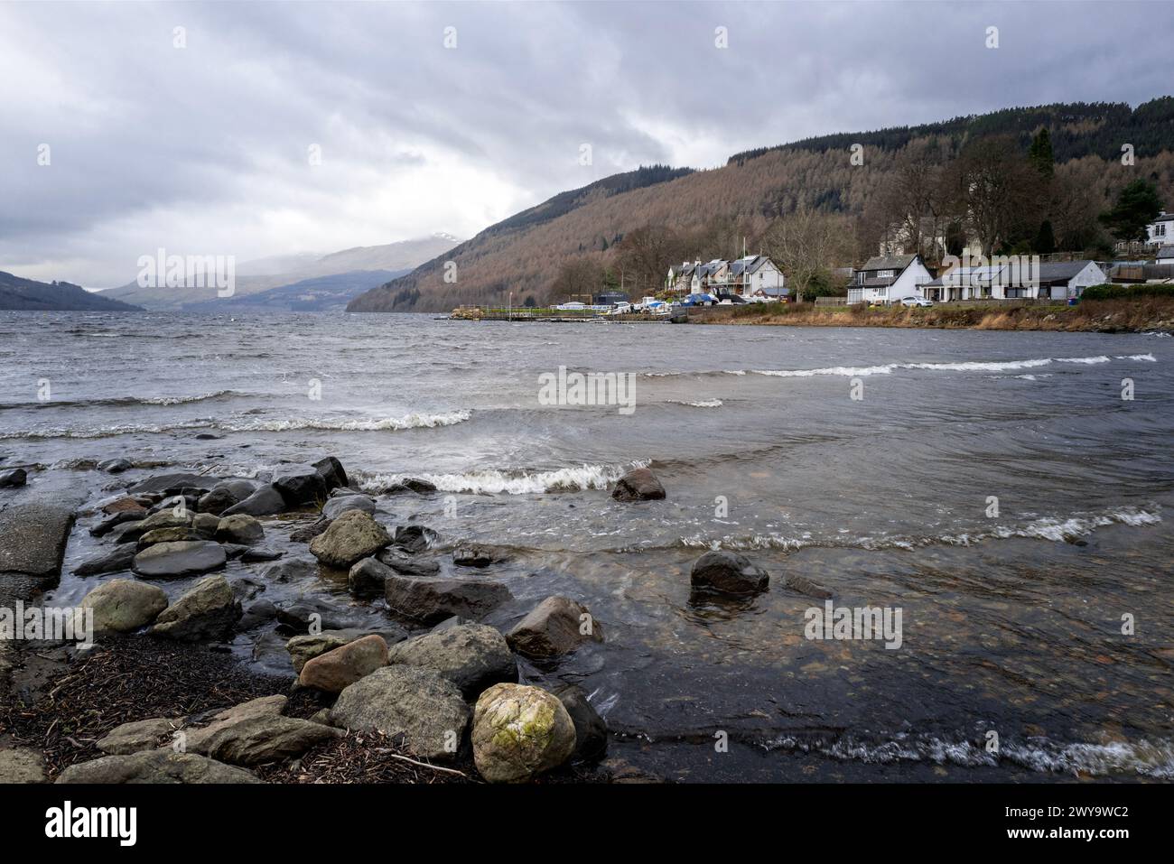 Loch Tay and Kenmore Village, Highland Perthshire, Scotland Stock Photo ...