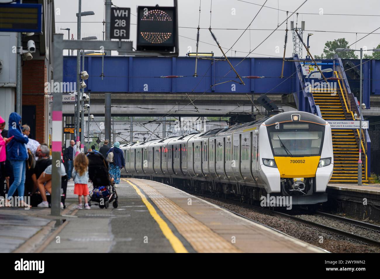 Thameslink Class 700 passenger train at West Hampstead railway station ...