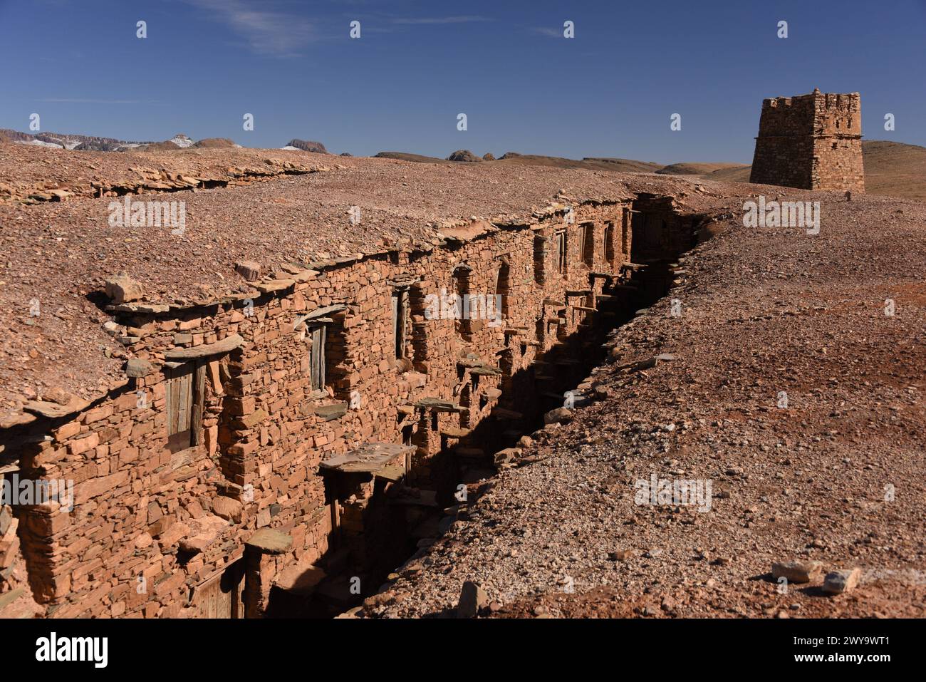 Berber granary, Agadir Tashelhit, in the form of a fortress, Anti-Atlas ...