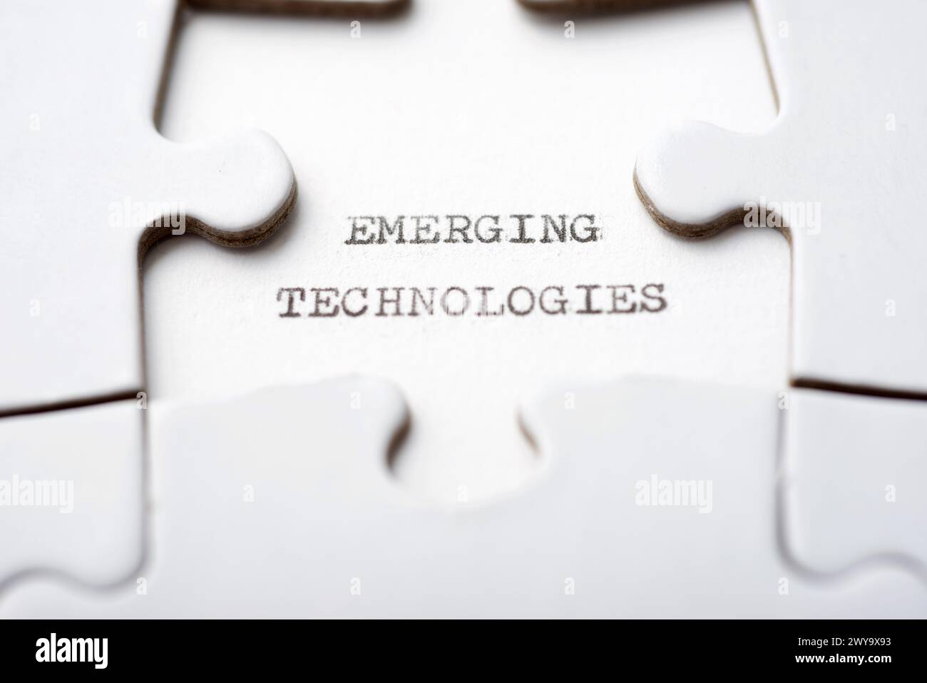 Emerging technologies text written with a typewriter Stock Photo - Alamy