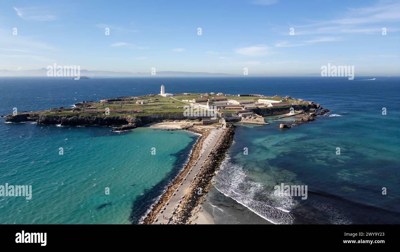aerial view of the island of Tarifa, Andalusia Stock Photo - Alamy