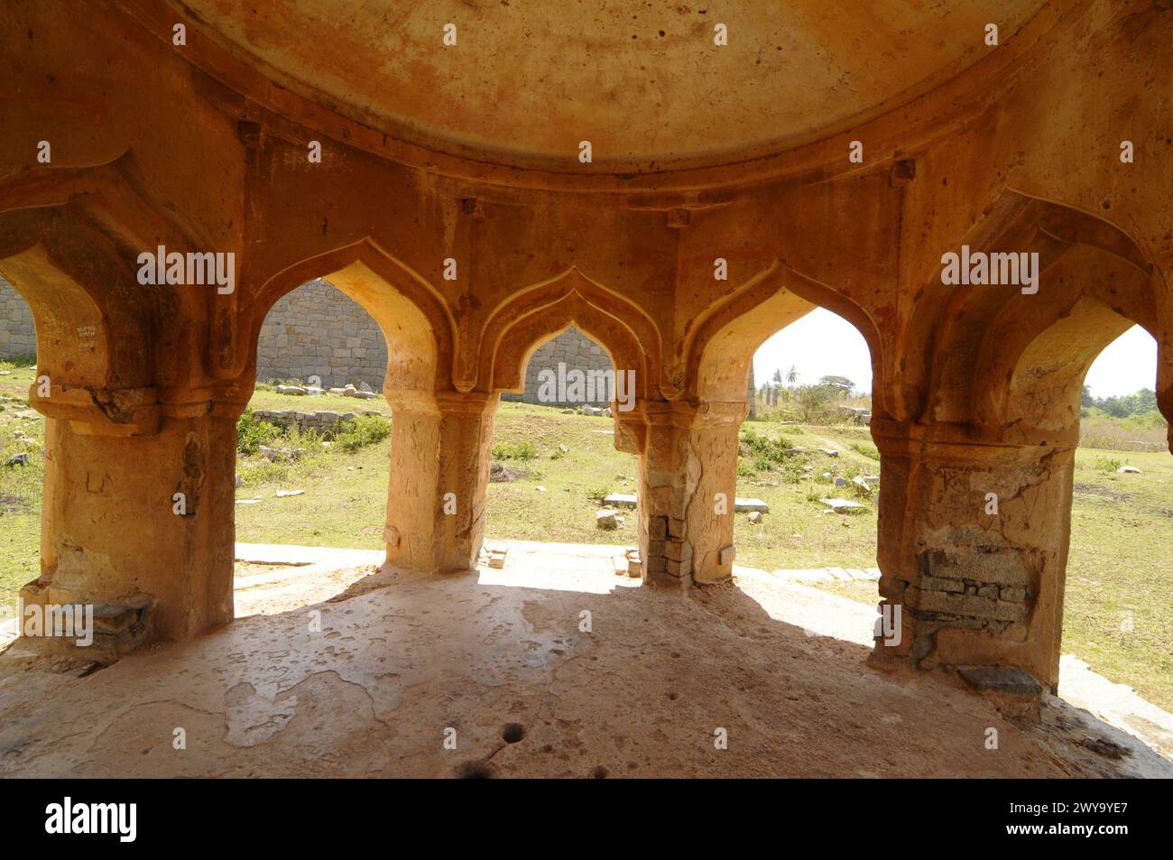 Inside of Mohammadan Watch tower, Hampi, UNESCO World Heritage Site ...
