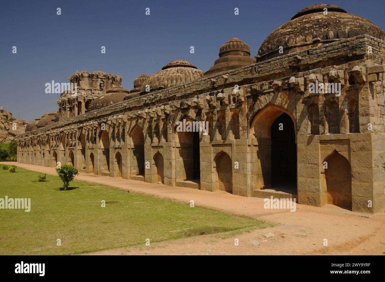 Elephant Stables, Hampi, UNESCO World Heritage Site, Karnataka, India ...