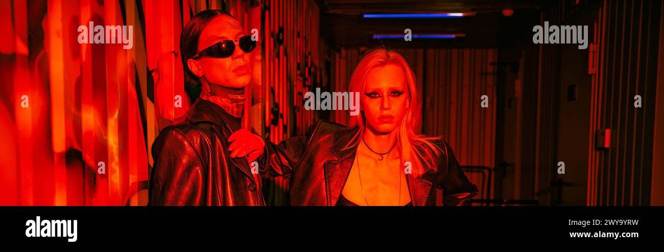 A couple of women standing side by side at a rave-party Stock Photo - Alamy