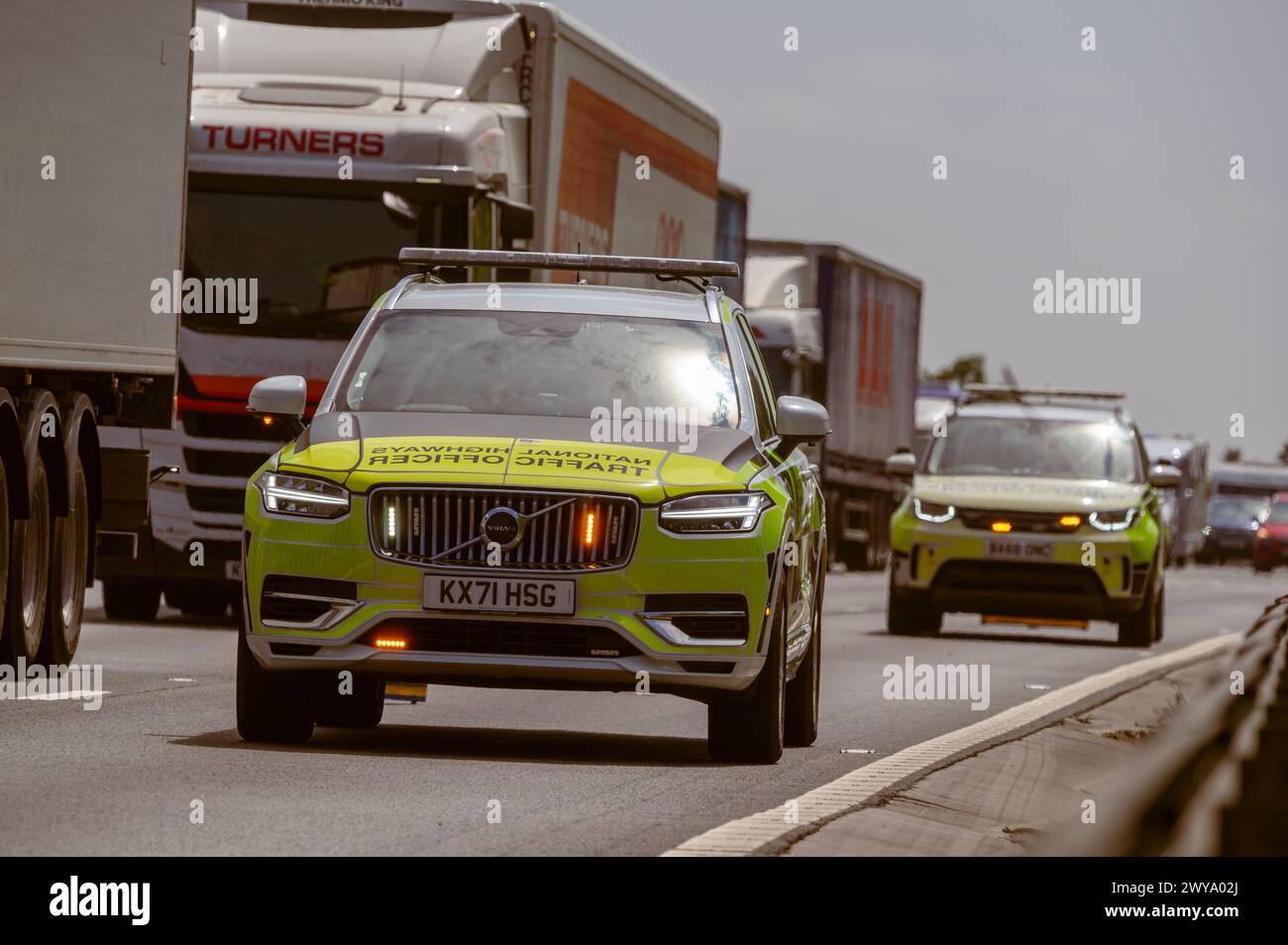 National Highways traffic officers attending an incident on a smart ...