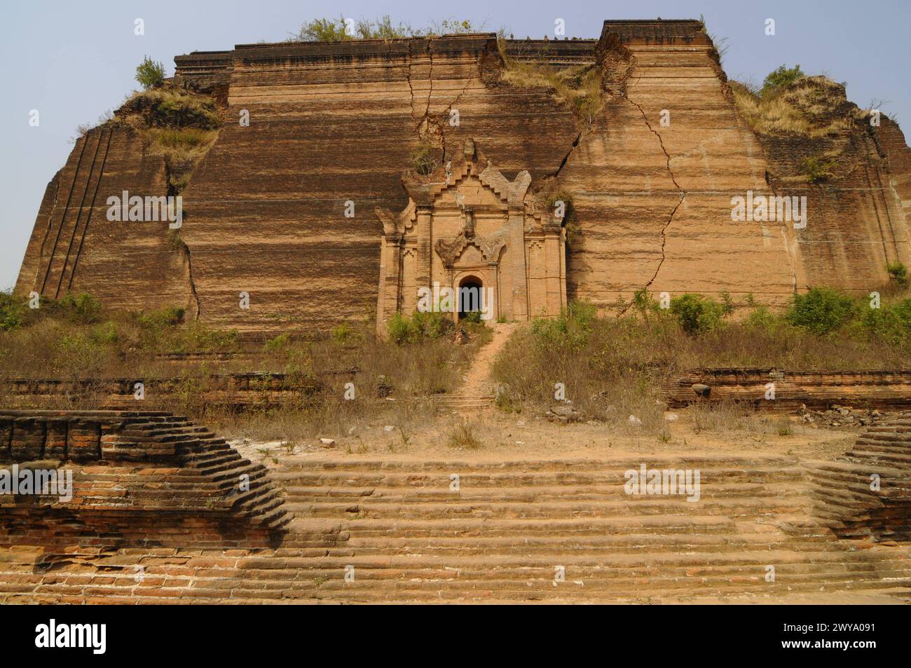 Uncompleted pagoda of Mingun, near Mandalay, Sagaing District, Myanmar ...