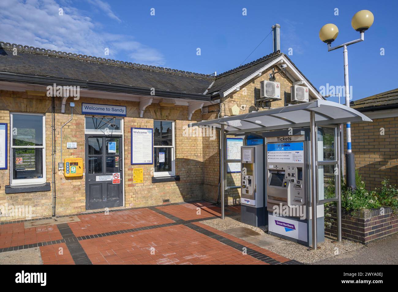 Sandy railway station entrance hi-res stock photography and images - Alamy