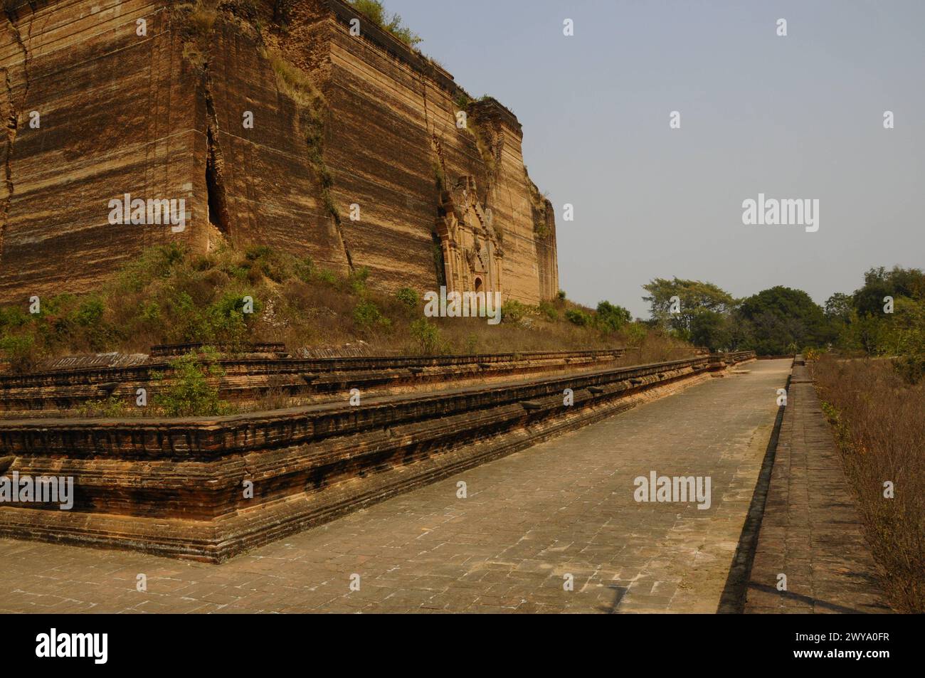 Uncompleted pagoda of Mingun, near Mandalay, Sagaing District, Myanmar ...