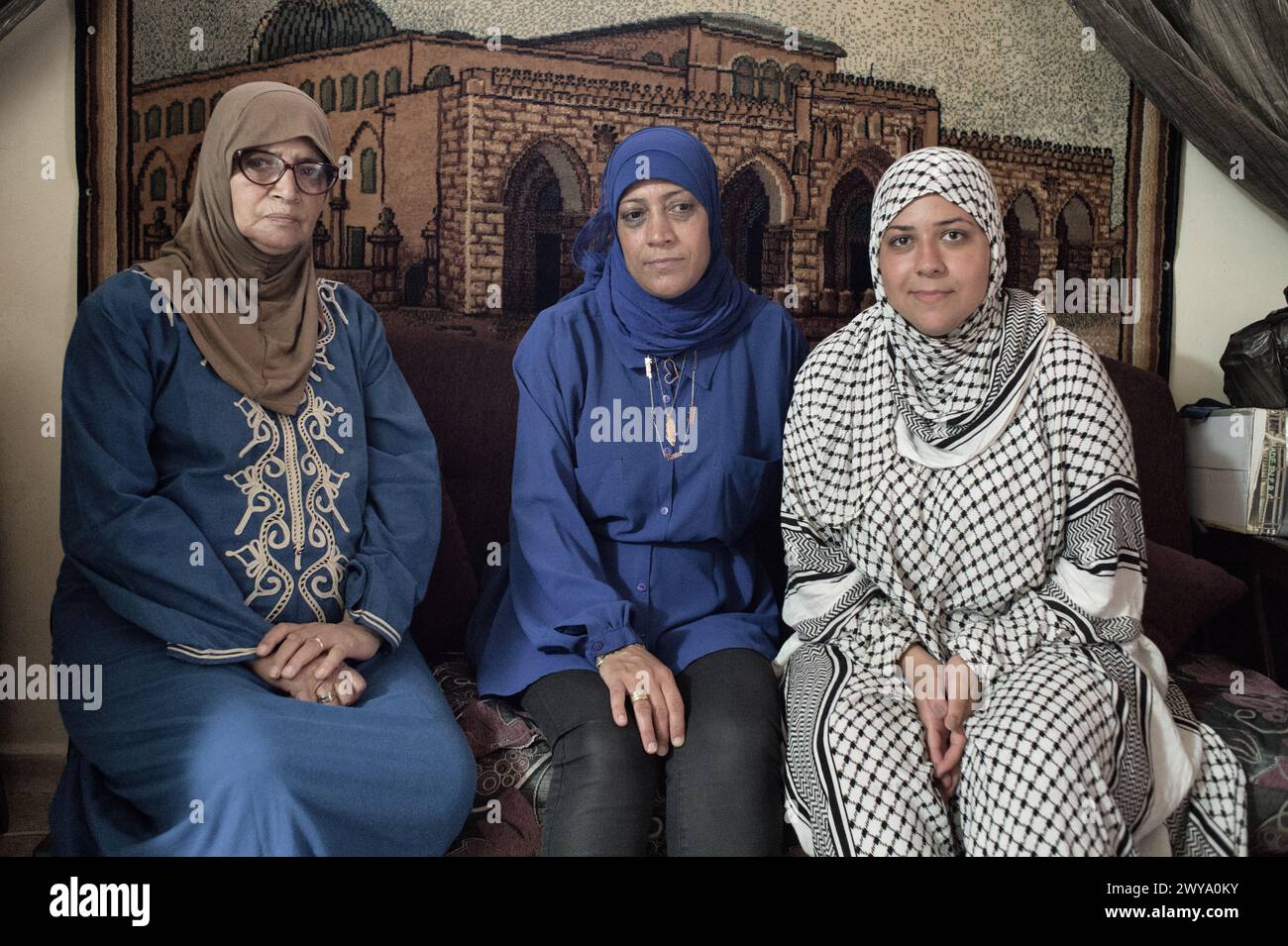 Photograph of a Palestinian family with different generation tracing ...