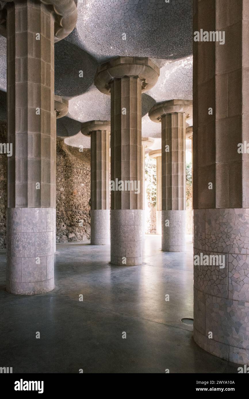 Large concrete columns inside an indoor gym facilityf Stock Photo - Alamy