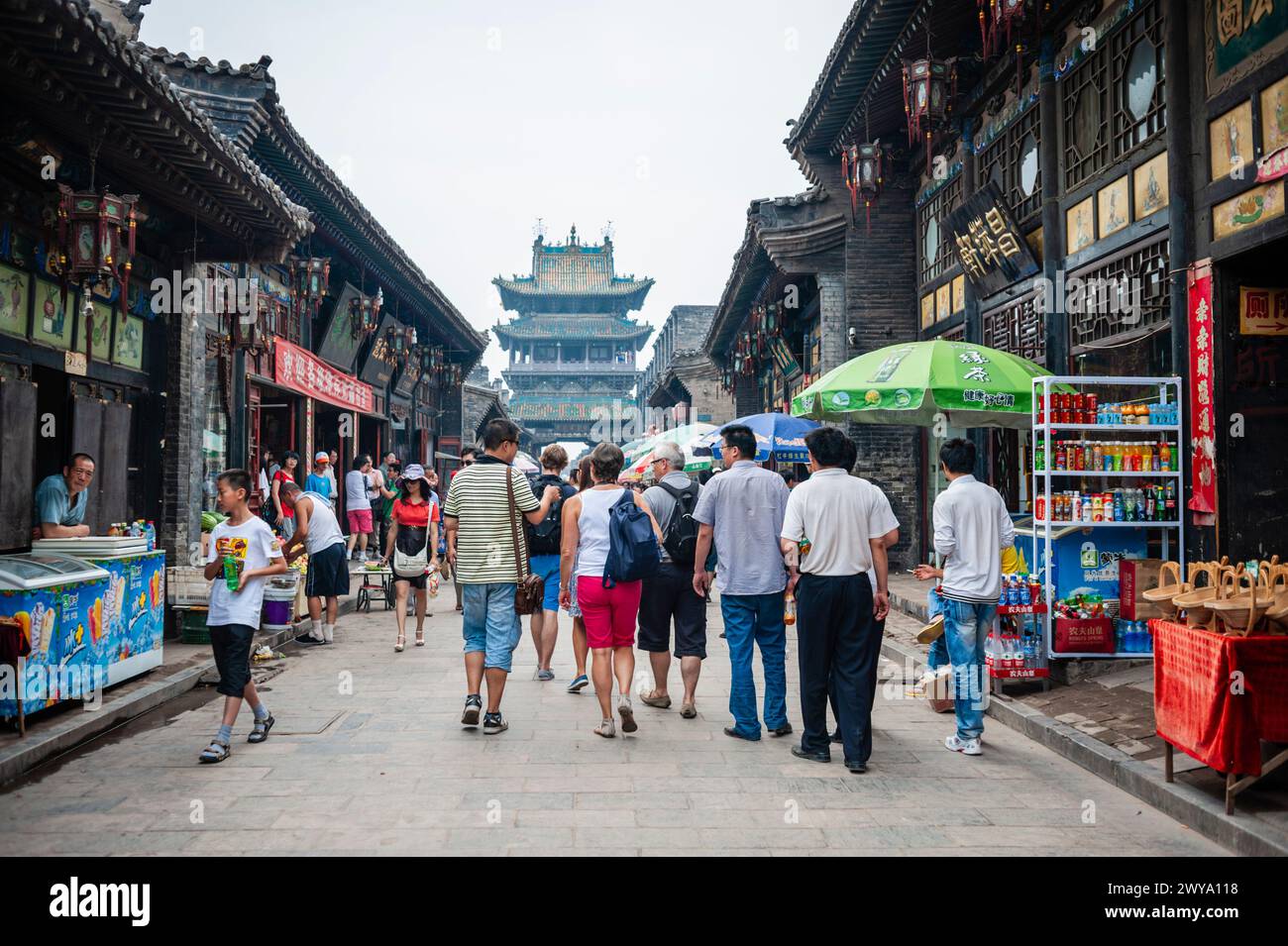 Pingyao market tower hi-res stock photography and images - Alamy