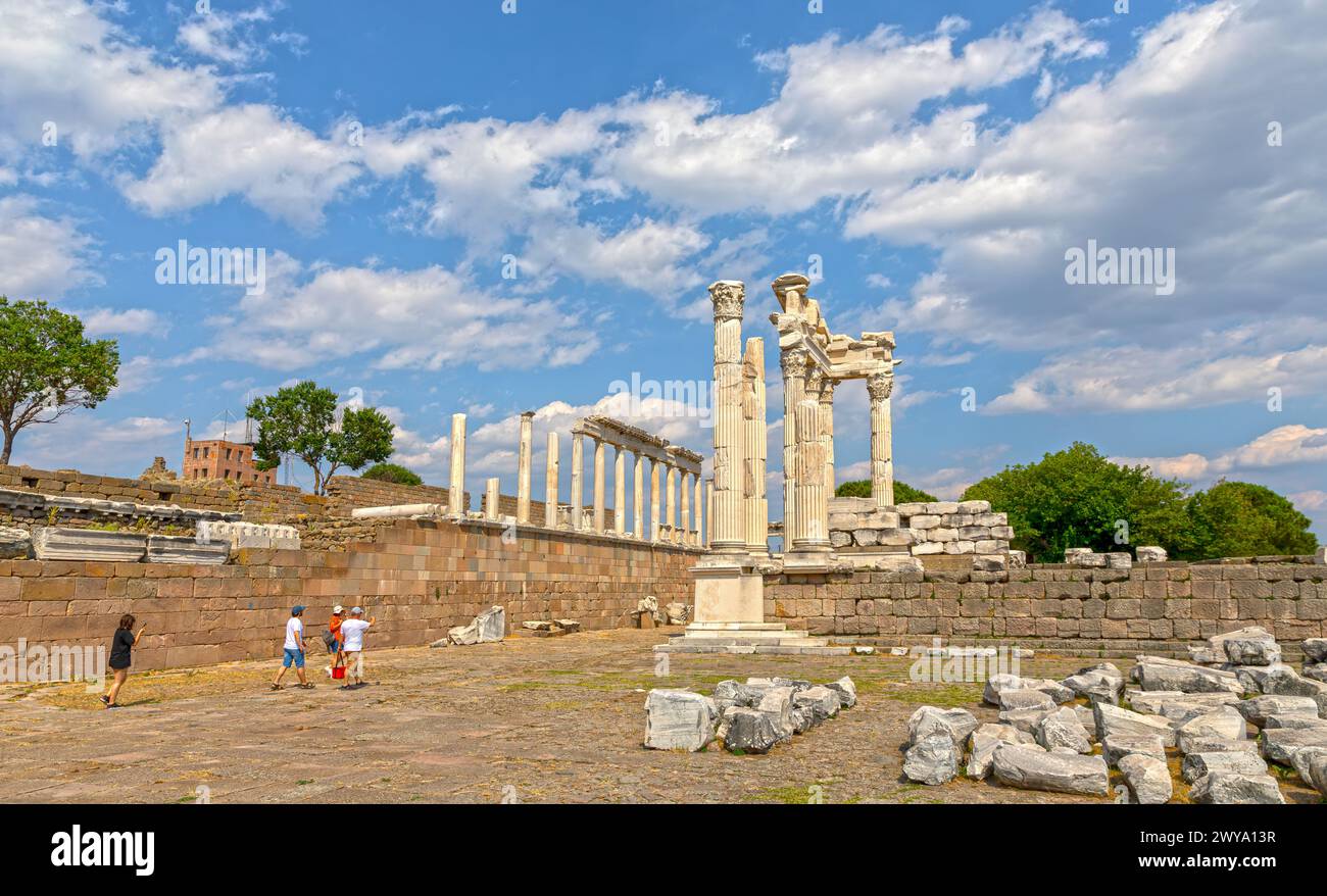 The Temple of Trajan in Pergamon Ancient City Stock Photo - Alamy