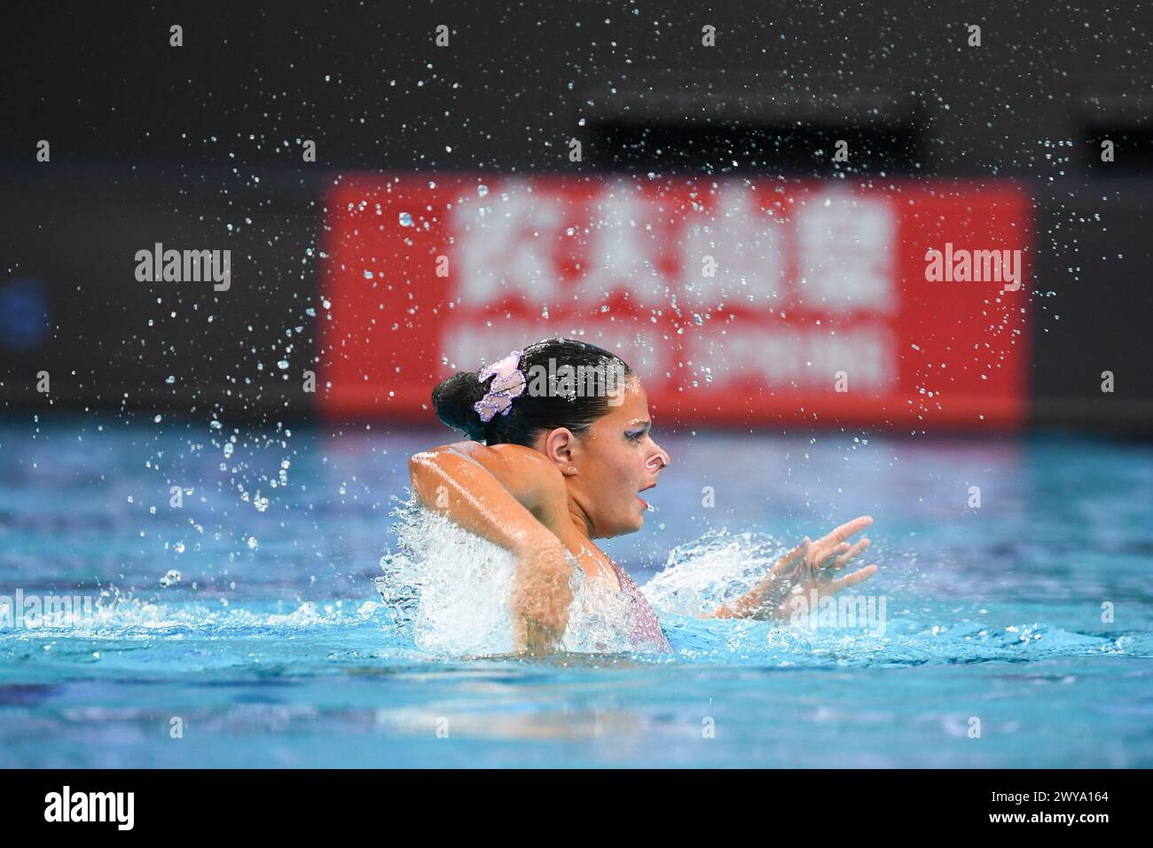 Beijing, China. 5th Apr, 2024. Kyra Hoevertsz of Aruba competes during ...
