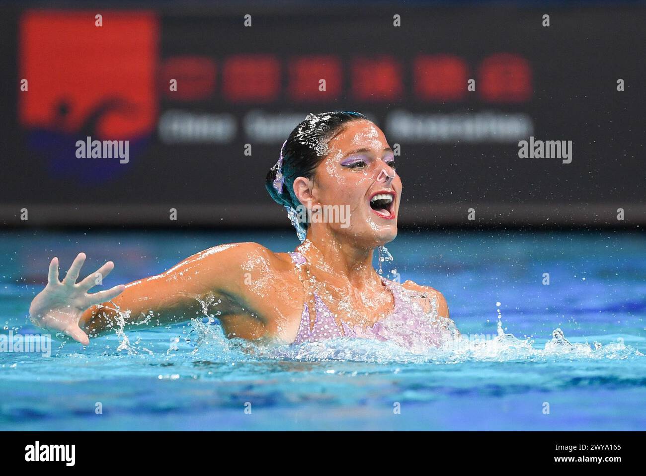 Beijing, China. 5th Apr, 2024. Kyra Hoevertsz of Aruba competes during ...