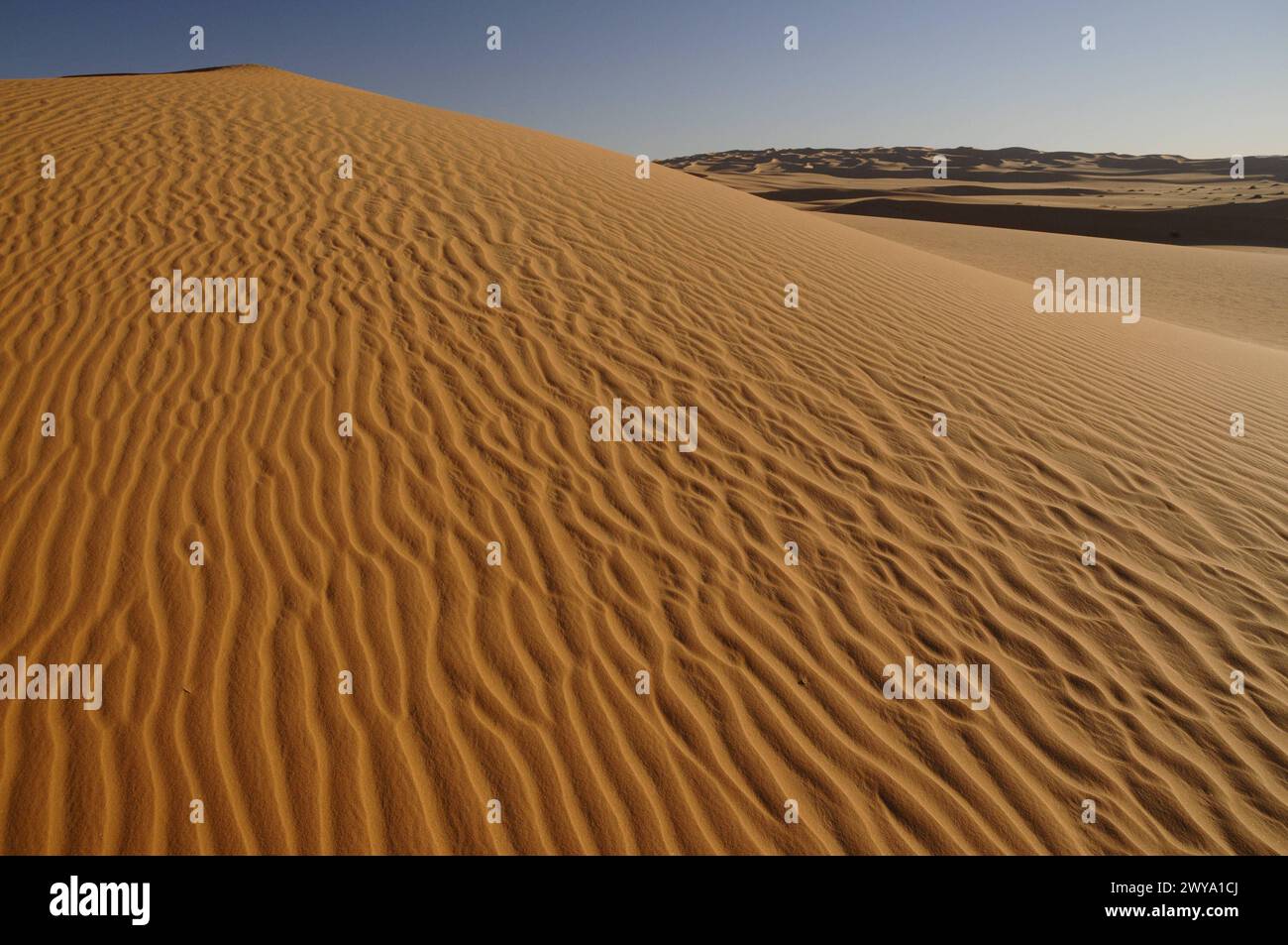 Picturesque orange Dunes of Ubari, Sahara Desert, Libya, North Africa ...