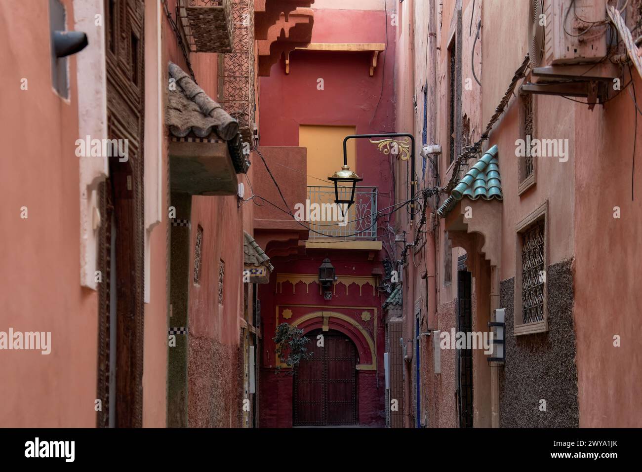 The corner of Marrakech in Morocco, where we contemplate the Moorish or ...