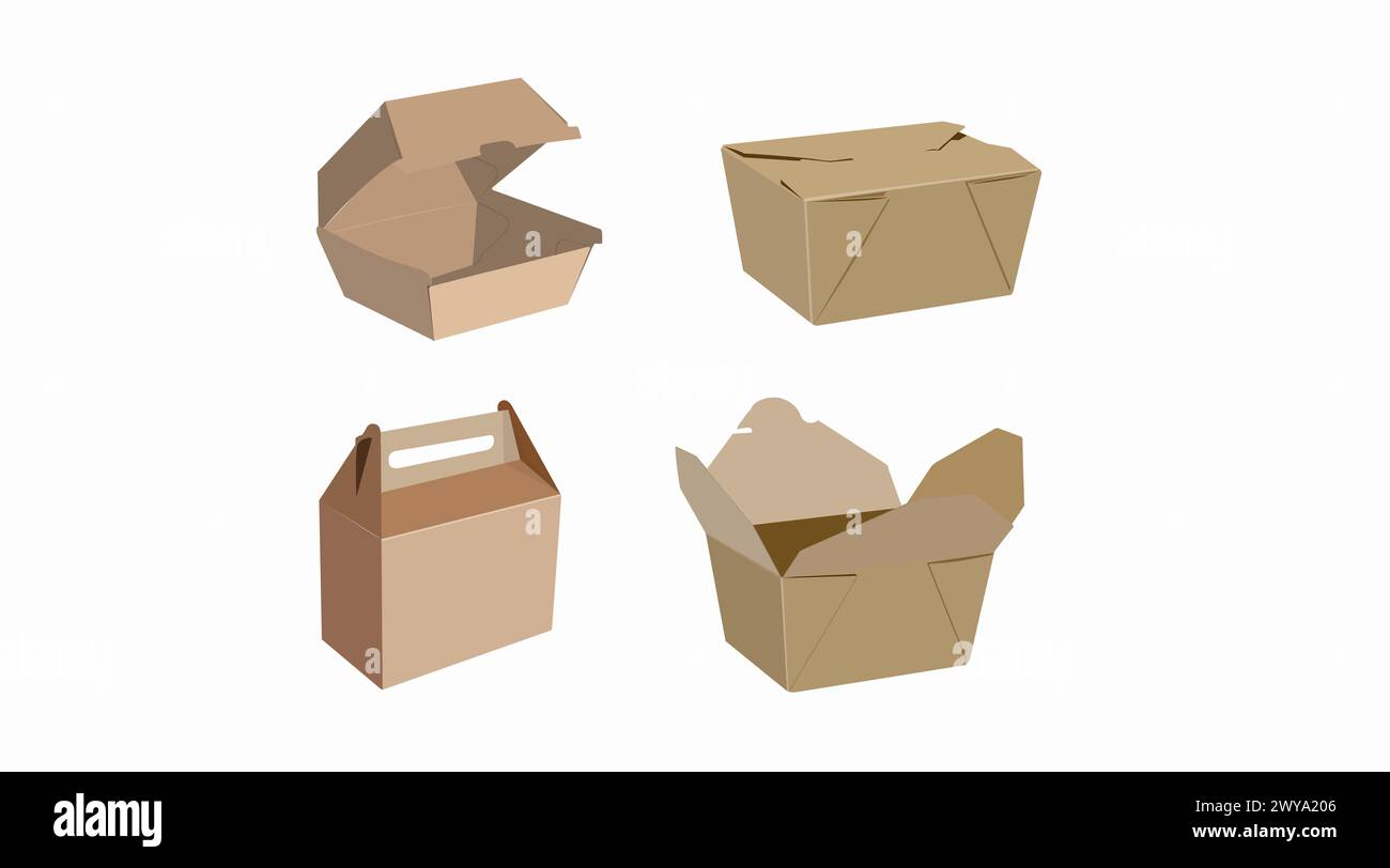 Takeout bags Stock Vector Images - Alamy