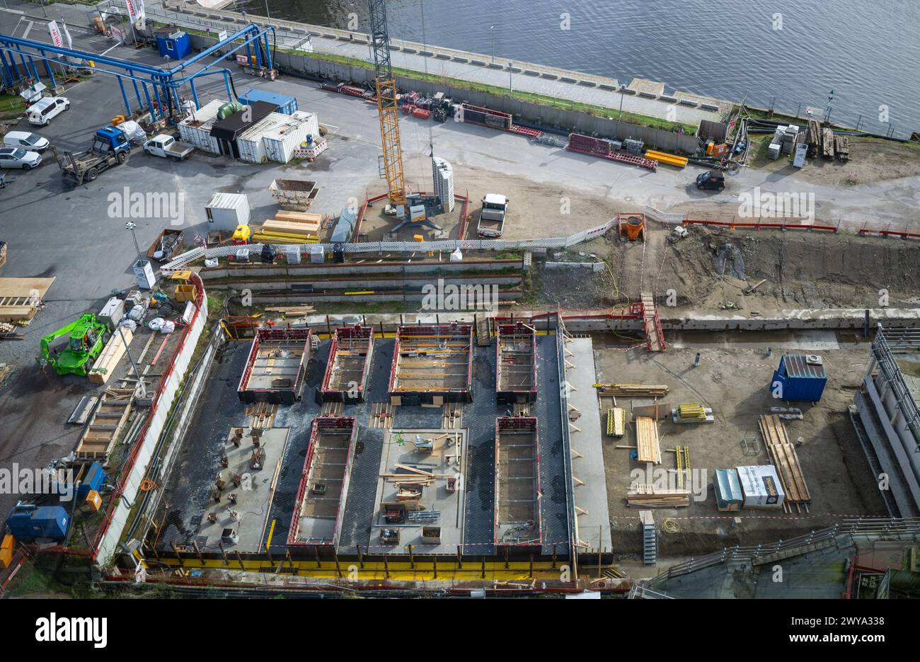 Berlin, Germany. 05th Apr, 2024. The construction site of the S21 line ...