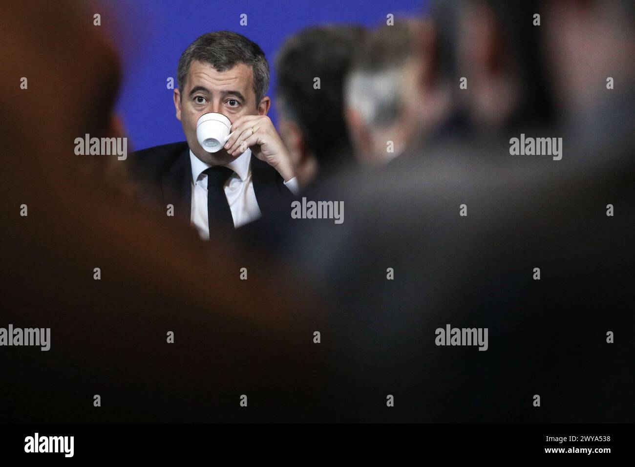 Gerald Darmanin, Minister for the Interior and Overseas France during ... Gerald Darmanin, Minister for the Interior and Overseas France during ...