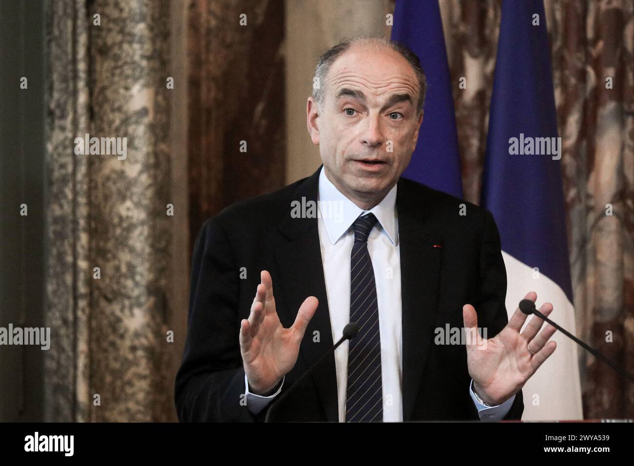 Jean-Francois Cope during the Beauvau des polices municipales launching ... Jean-Francois Cope during the Beauvau des polices municipales launching ...