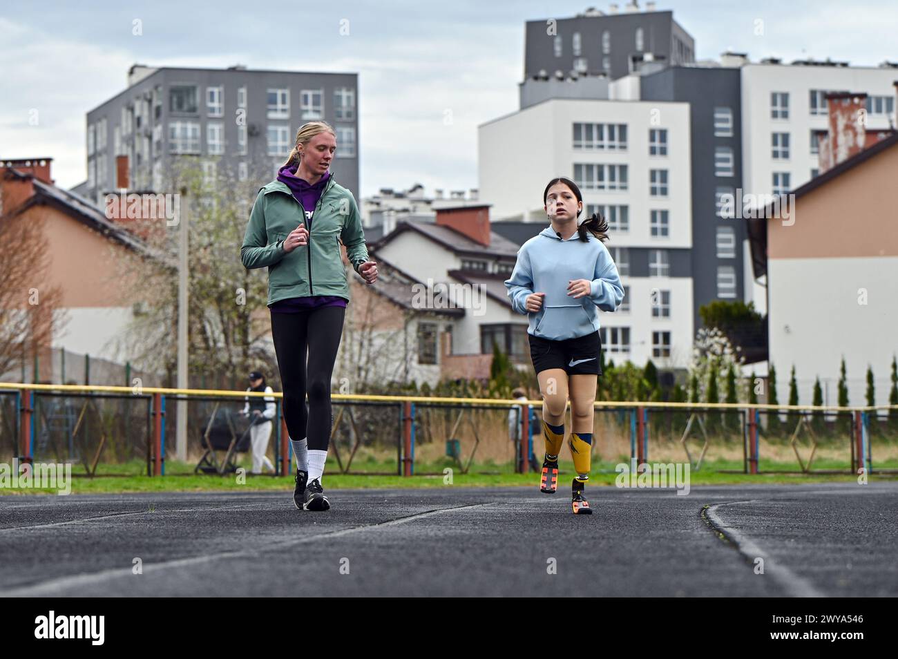 Non Exclusive: LVIV, UKRAINE - APRIL 04, 2024 - A 12-year-old Ukrainian ...